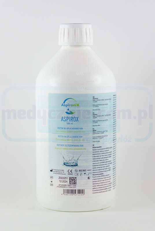 Aspirox 1L oczyszczanie,nawilżanie, odkażanie ran - Medycznie.com.pl